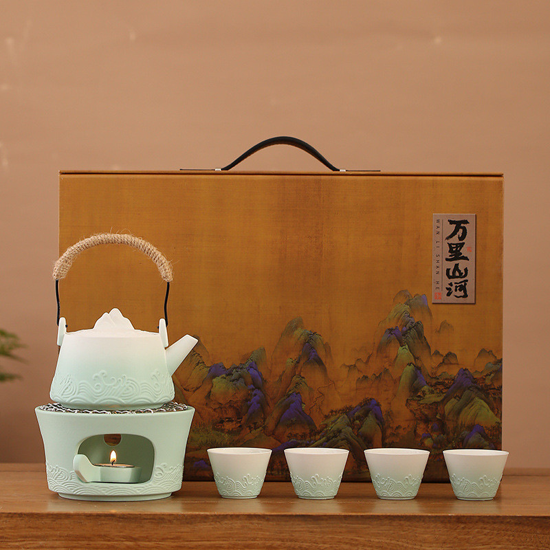 Set teh Kung Fu set periuk teh hangat isi rumah teko teko rebus kecil ...