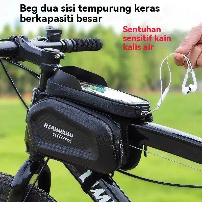 beg basikal keras, beg basikal jalan gunung dengan pemilik telefon ...