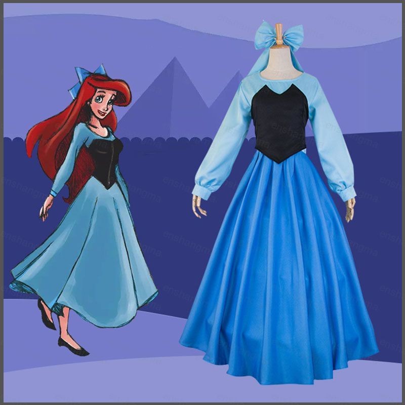 PS2 Ariel Princess Cosplay Set The Little Mermaid Costume Women Cartoon ...