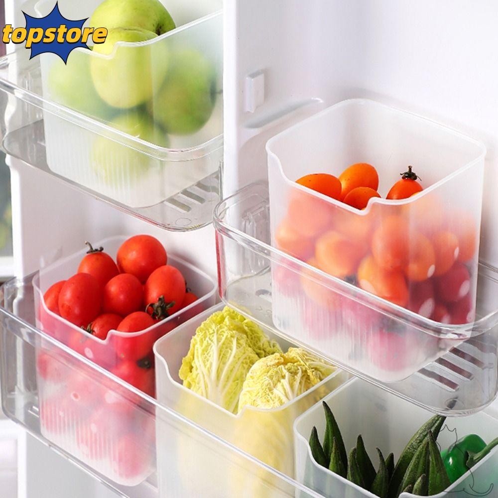 TOPSTORE Food Fridge Storage Box, Plastic Transparent Refrigerator ...