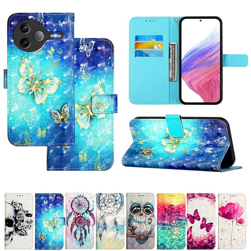 For Poco F7 Ultra F7 Pro Case Painted Flip Phone Case for Poco F7 Pro ...