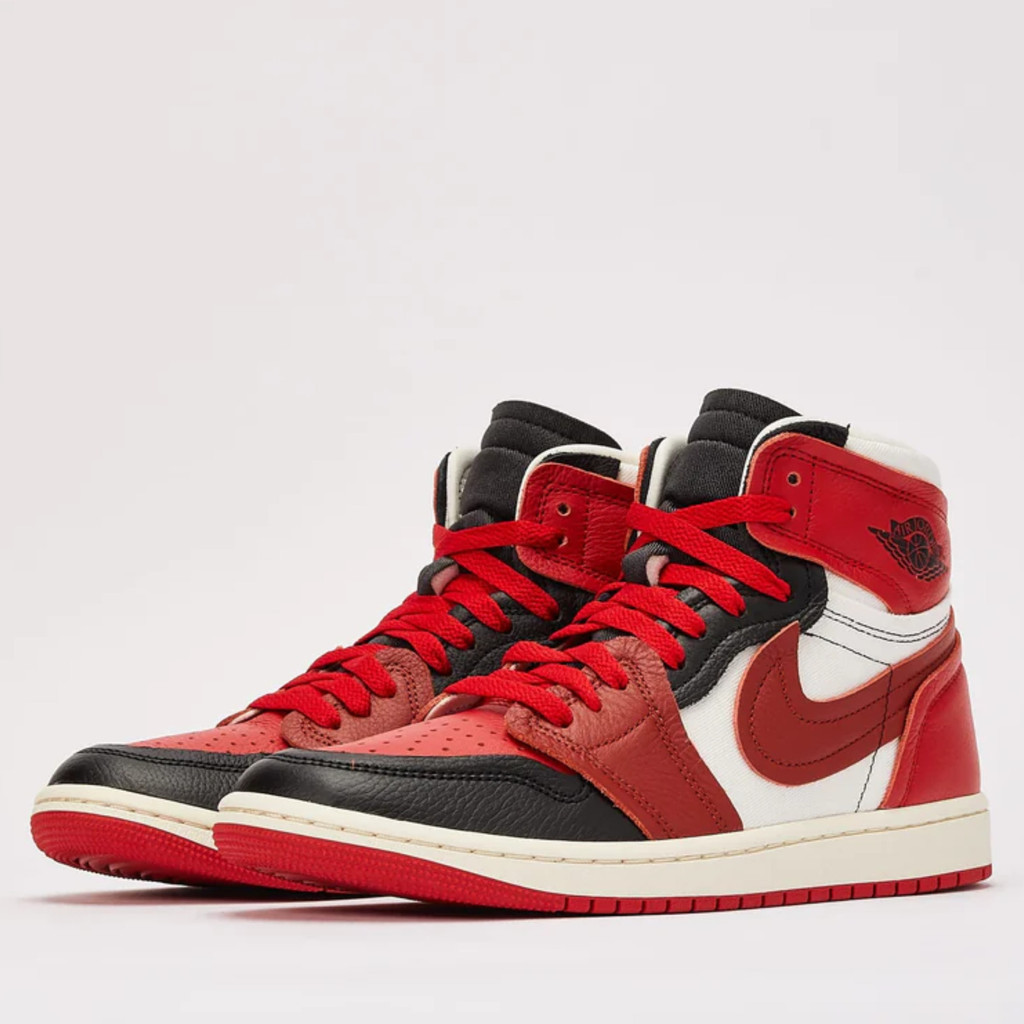 mesh retro running sneakers Air Jordan 1 MM High Shoes Sport Red Dune ...