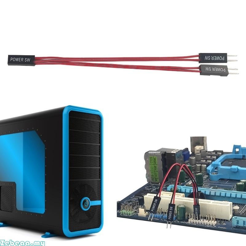 Zebeaa PC Power Button Desktop Power Button PC External Power Switches ...