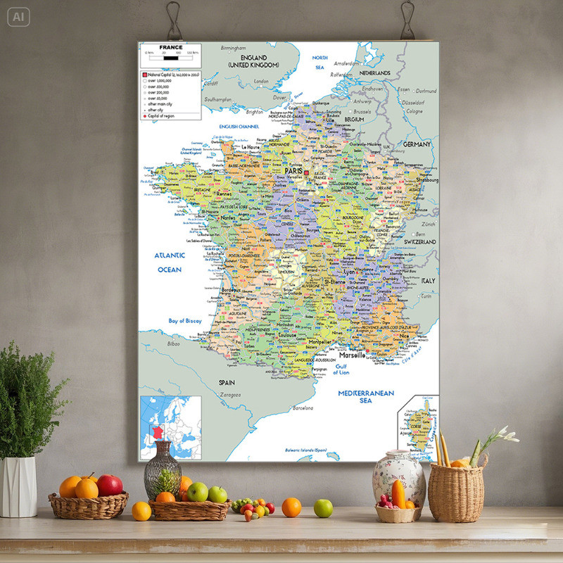 !BEST! Map Of The France Administrative Map English Reference for ...