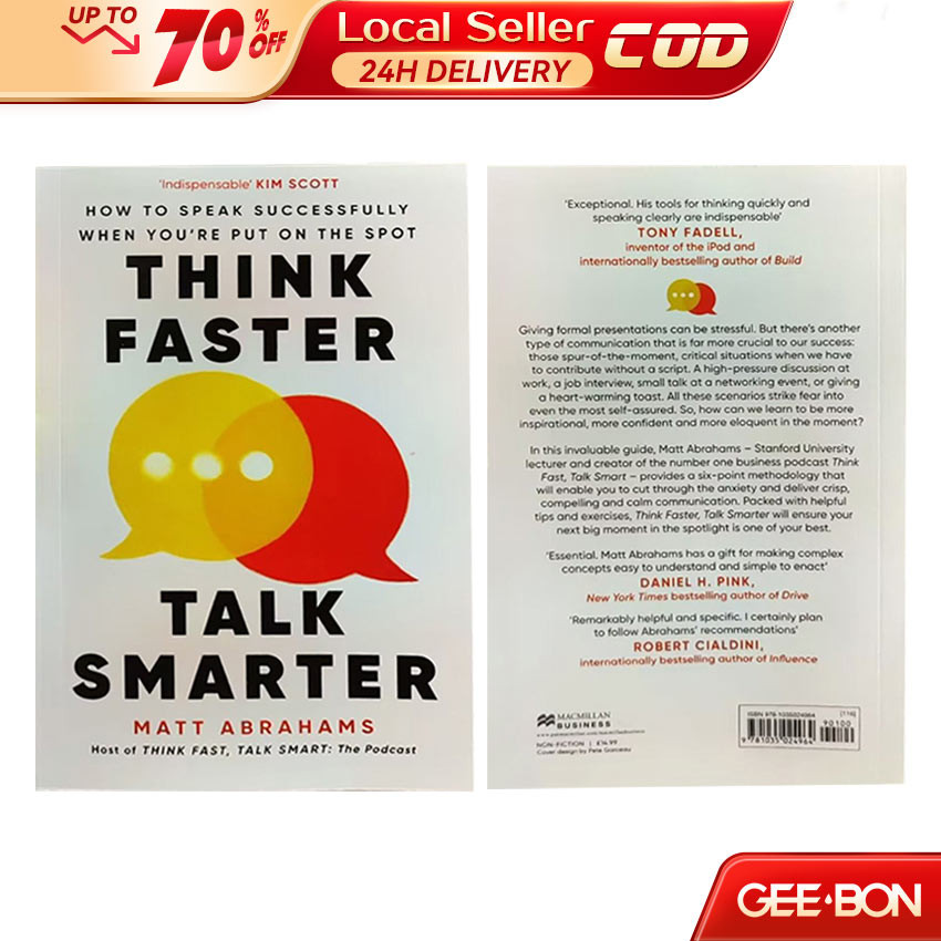 GEEBON Think Faster, Talk Smarter: How to Speak Successfully When You're Put on the Spot Book ...