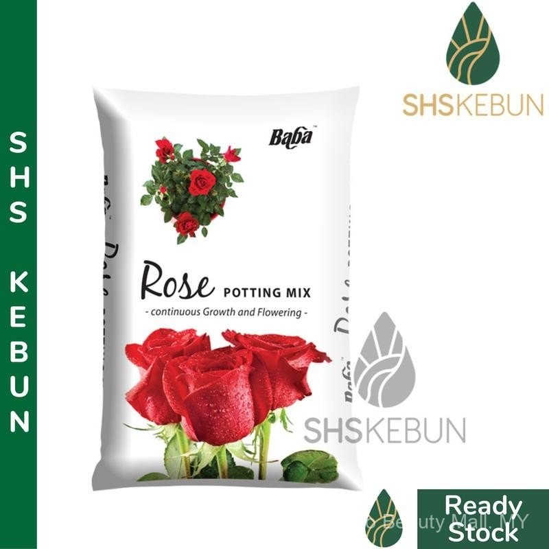 Baba Rose Potting Mix Tanah Organik untuk Pokok Bunga Ros Tanaman ...