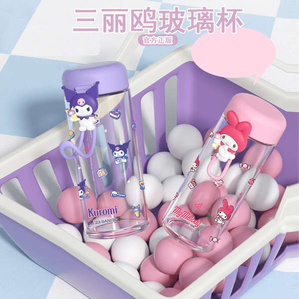 tumbler tahan sejuk botol air tahan sejuk tumbler with straw Gelas cawan kanak-kanak Sanrio ...