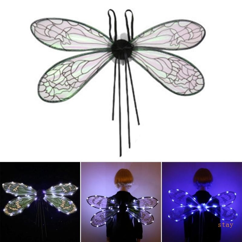 stay Sparkly Angel Wing Light Up Cicada Wing LED Dragonflies Wing ...