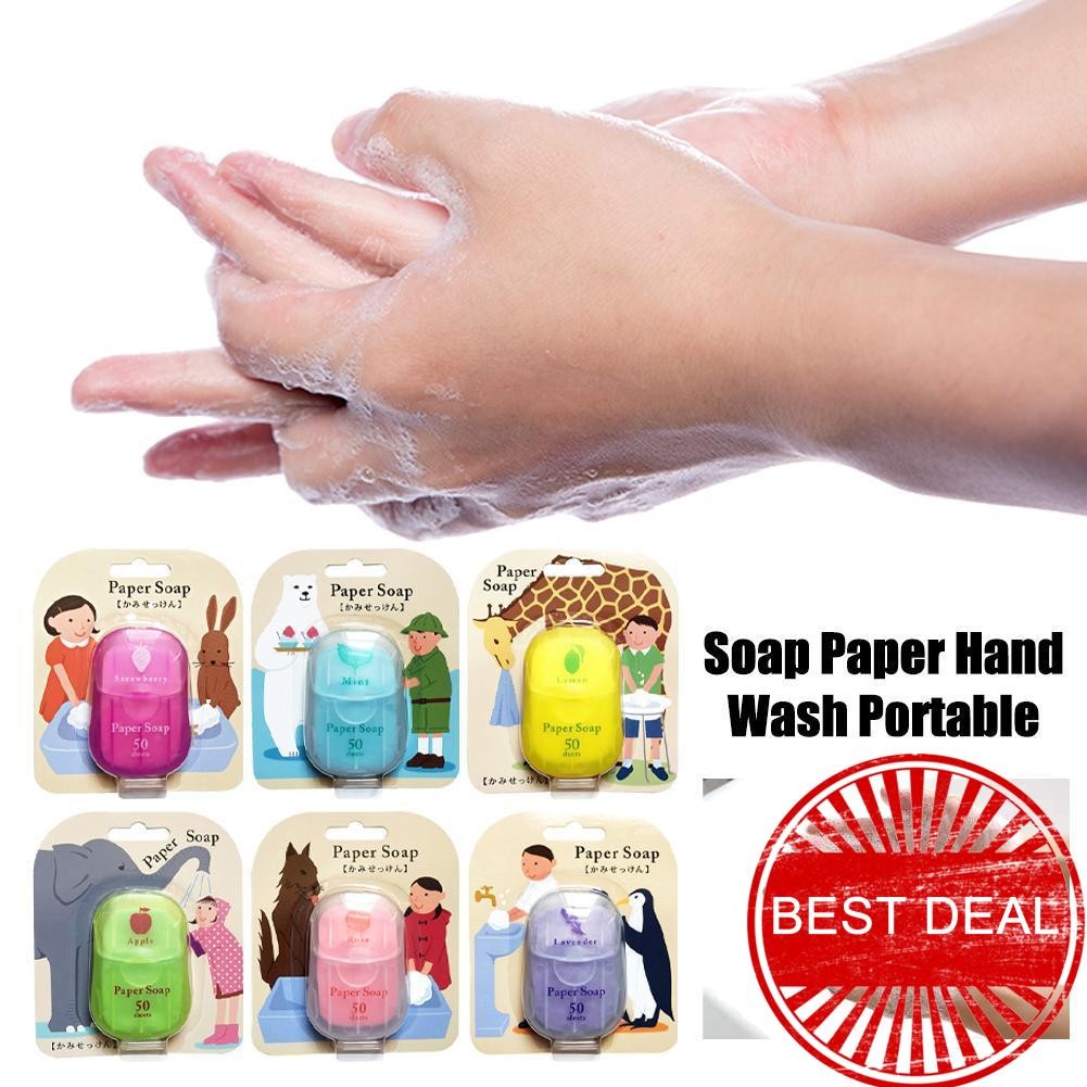 Disposable Boxed Paper Soap Travel Portable Hand Washing Mini Scented ...