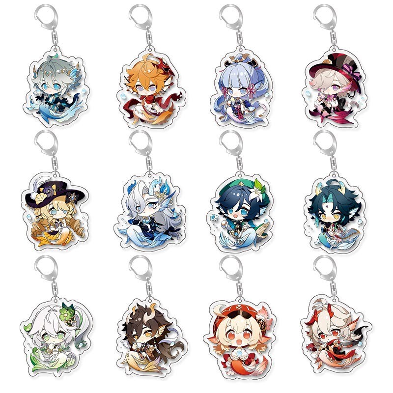 Genshin Impact Furina Neuvillette Nahida Navia Acrylic keychain pendant ...