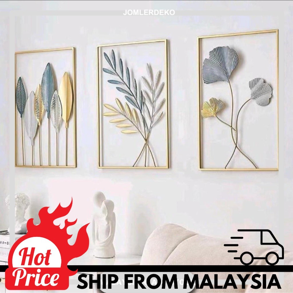[1pcs] 40x60cm frame gold blue rustic, frame hiasan dinding, frame ...