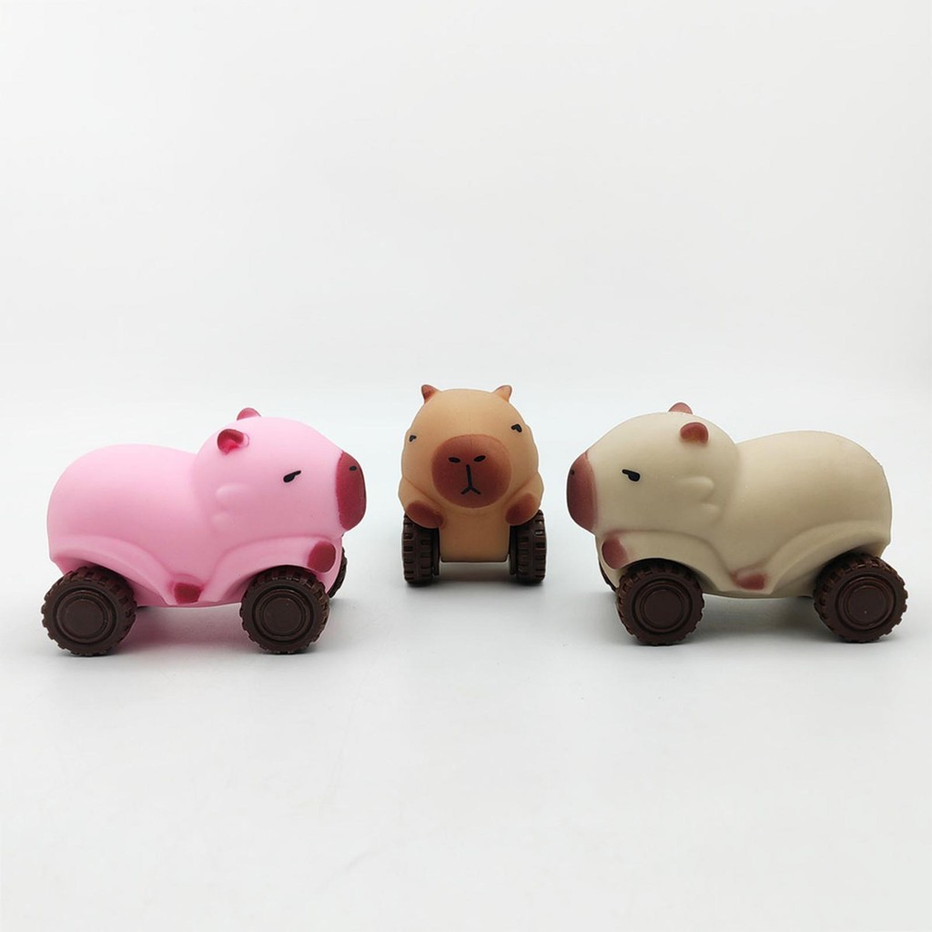 Capybara Car Squeeze Toy Capybara Fidget Toy with Wheels Creative ...