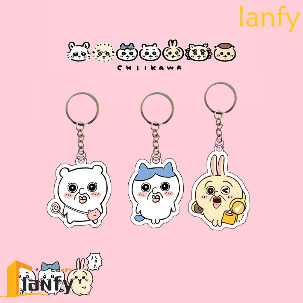 LANFY Anime Chiikawa Keychain, Momonga Rakko Chiikawa Pendant, Creative ...
