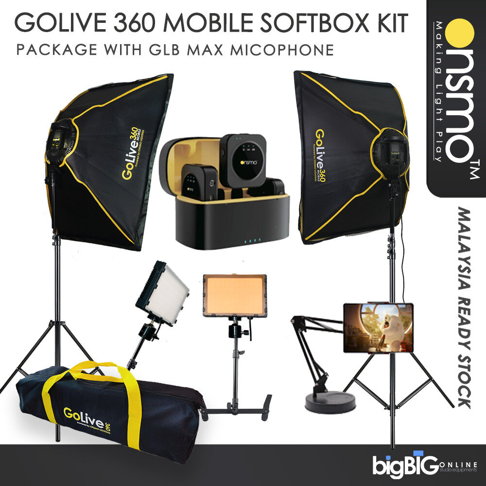 SPECIAL PROMO - ONSMO GOLIVE 360 Mobile STUDIO LIGHTING KIT with GLB ...