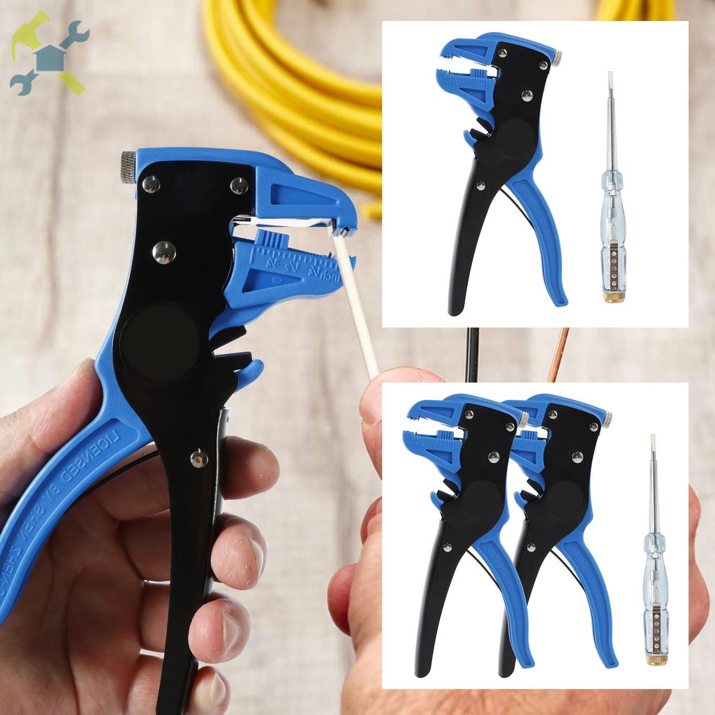 Wire Stripper 10-24 AWG Quick Cable Stripper Pliers Adjustable ...