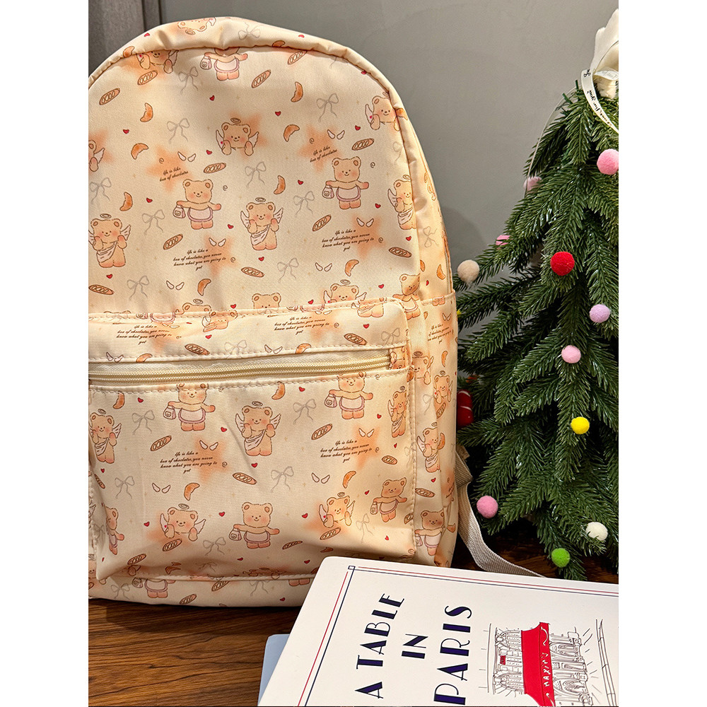 Original/niche Style Butter Bread Bear Backpack Cute All-Match Treasure ...