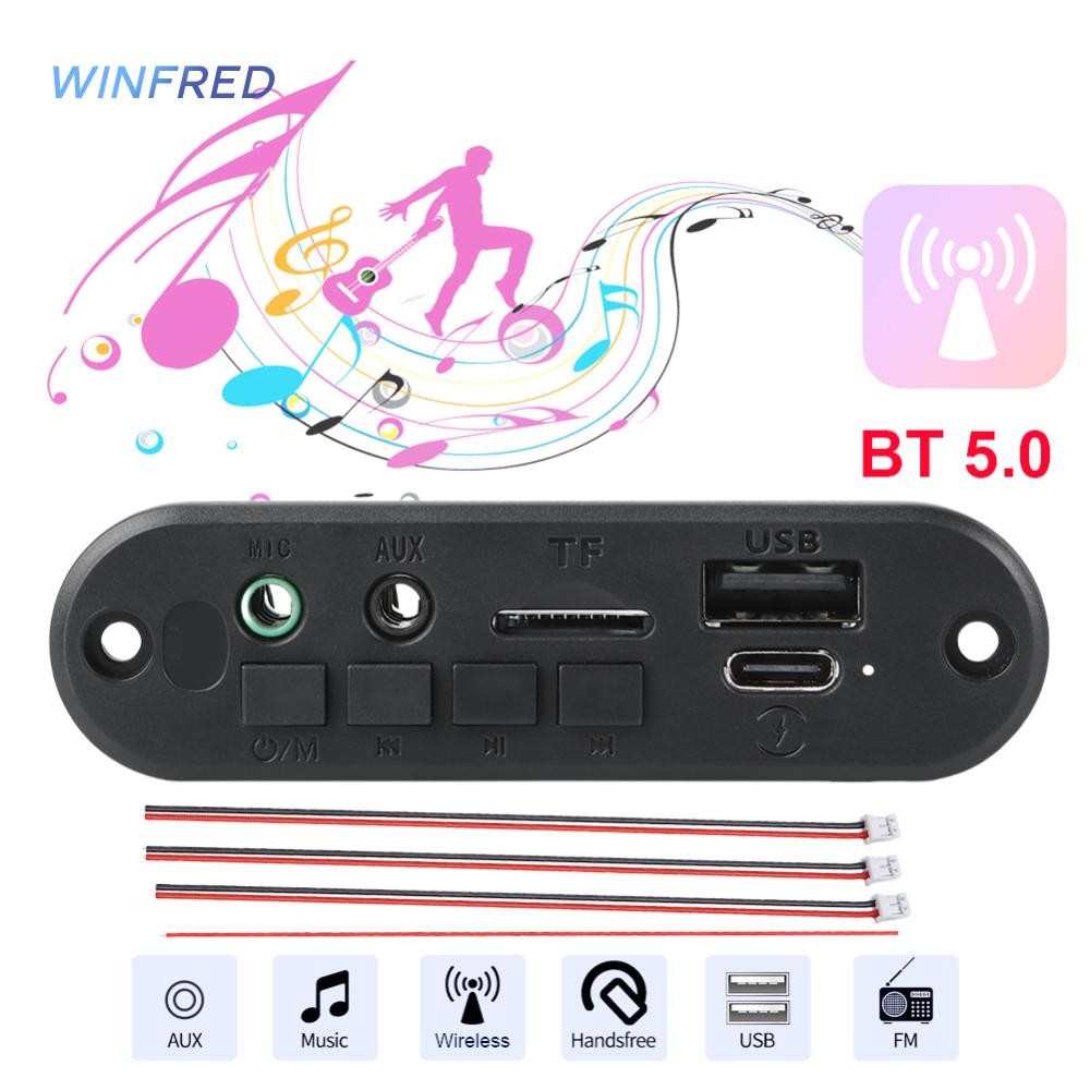 5V 6W Amplifier MP3 Decoder Board 3.5mm Microphone Bluetooth-Compatible ...