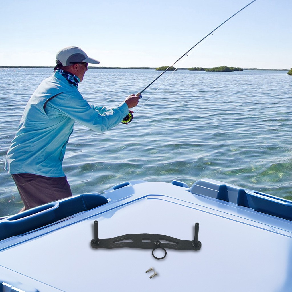 (THEBEST) Carbon Fiber Fishing Rocker Handle for DAIWA FOR ABU Hole 8 ...