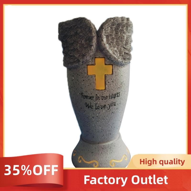 Crosses Graveyard Flower Pot,Solar Cemetery Vase, Memorial Flower Stand ...