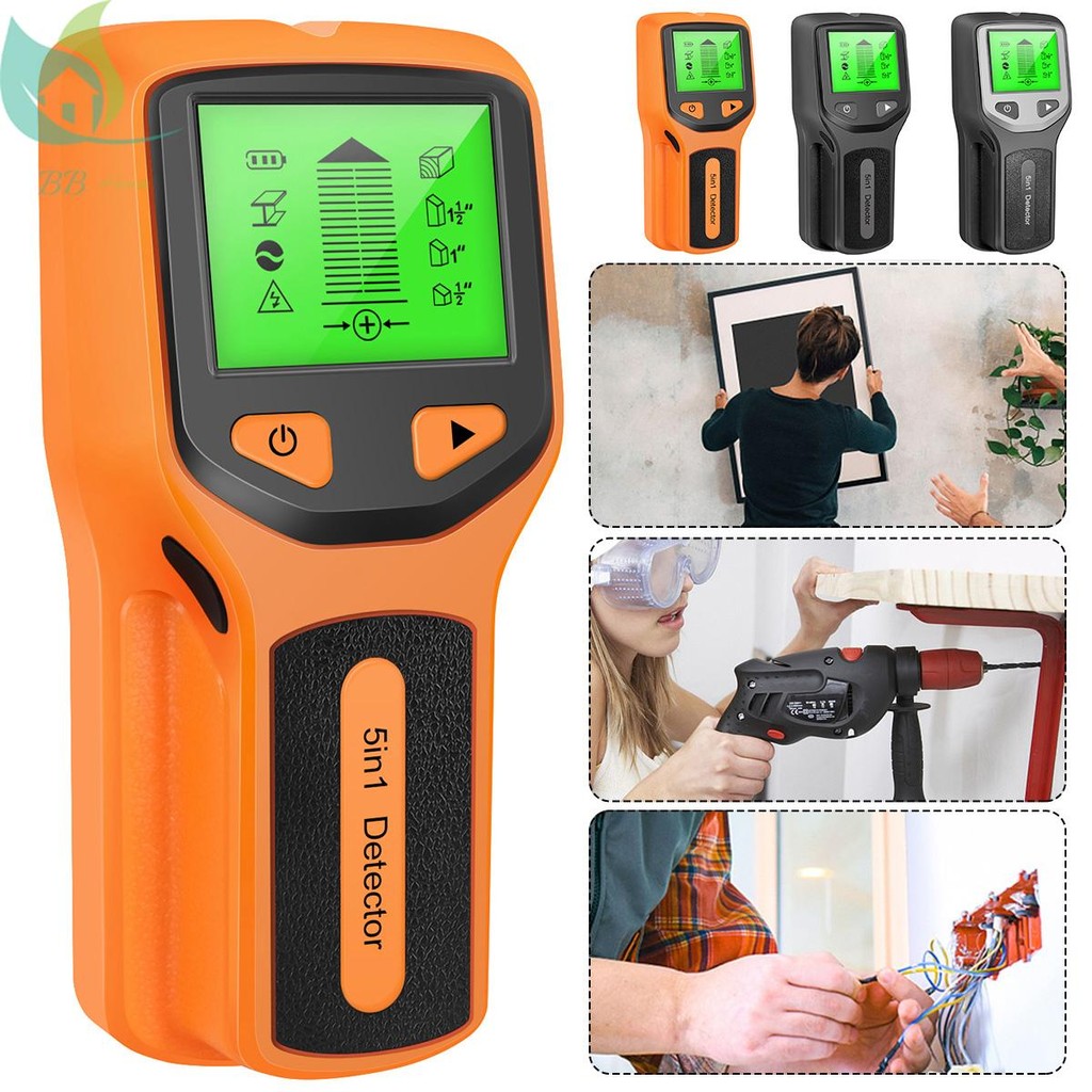 5 in 1 Studs Finder Electric Wall Scanner Metal Wood AC Voltage Live ...