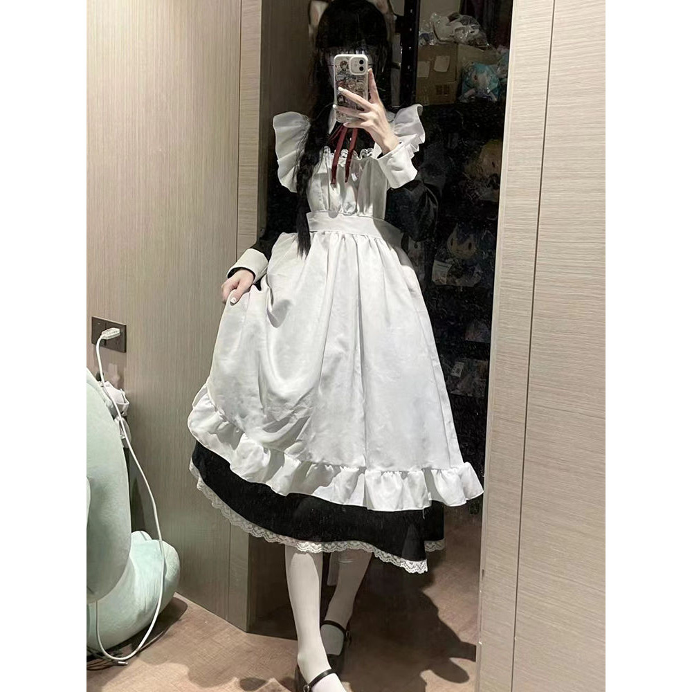 Fitch Maid Long Dress Lolita Maid cos Sexy cosplay Cute Japanese Dress ...