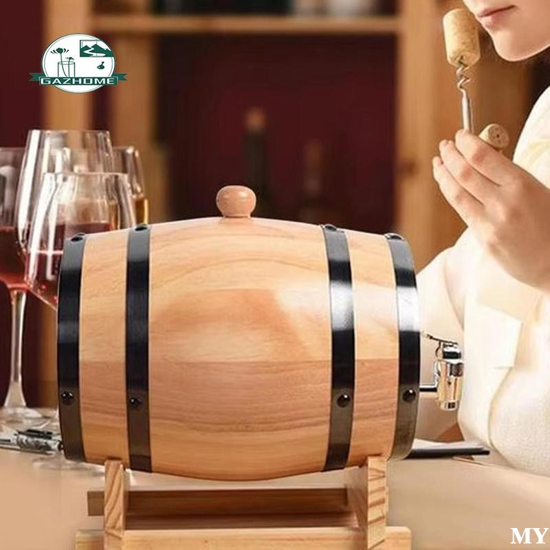 [Garende] Wooden Aging Barrel with Stand Container Beer Barrel Barrel ...