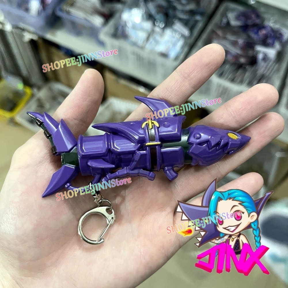 - JINN - League of Legends Arcane JINX Fishbones Blaster Keychain JINX ...
