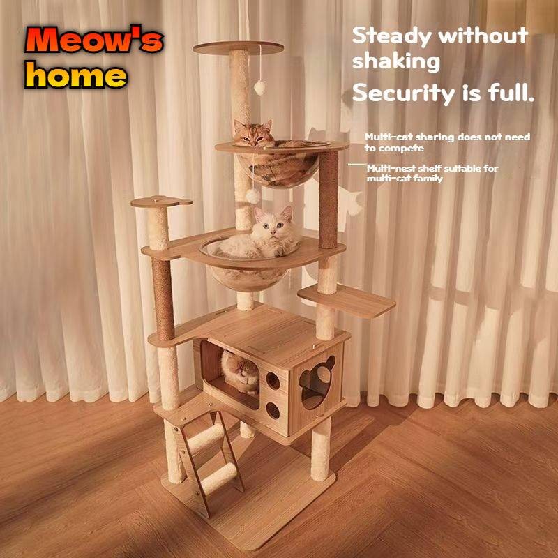 📢READY STOCK📢Meow's home Cat Climbing Frame, Cat Nest, Cat Tree ...