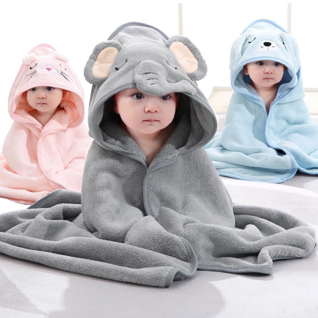 🇲🇾𝐑𝐄𝐀𝐃𝐘 𝐒𝐓𝐎𝐂𝐊 Hooded Towel for Newborn Soft Baby Bath Wrap Shower Baby ...