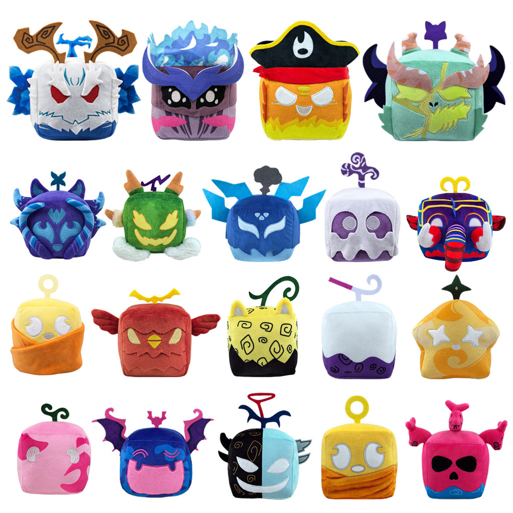 Blox Fruit Plush Toy with Code Mystery Box Blocks Fruits Ghost Plush ...