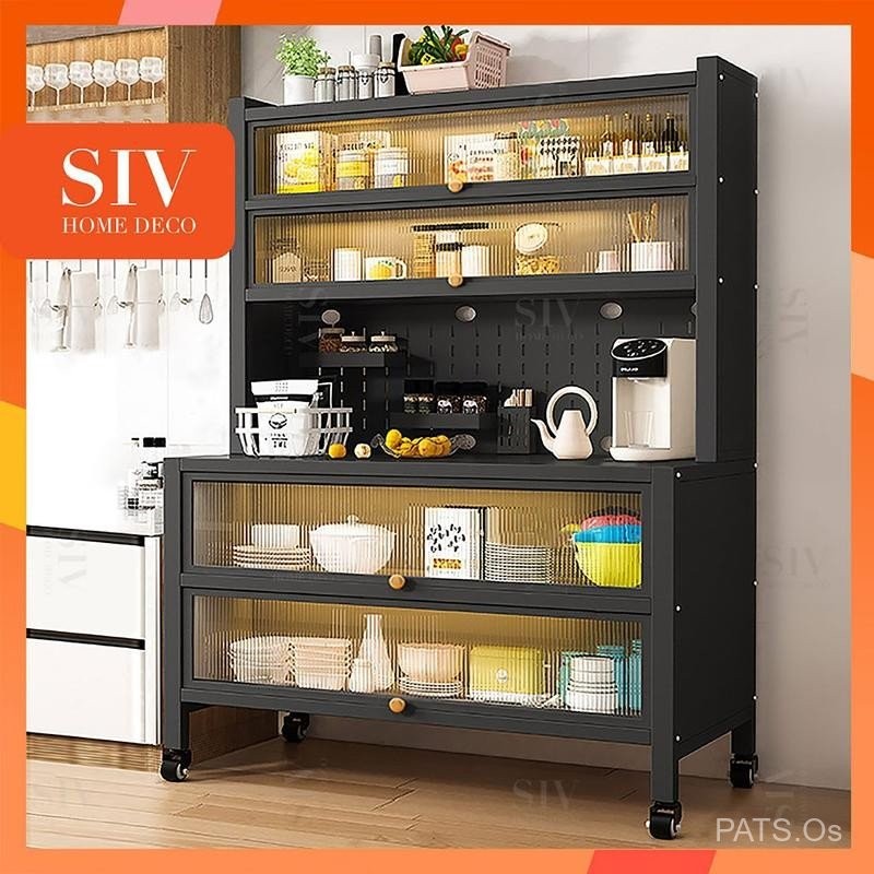 SIV Rak Kabinet Dapur Kitchen Cabinet Rack Shelves Microwave Oven Rak ...