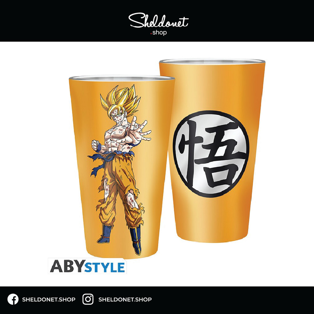 ABYStyle: Dragon Ball - Large Glass - 400ML - Goku Super Saiyan ...
