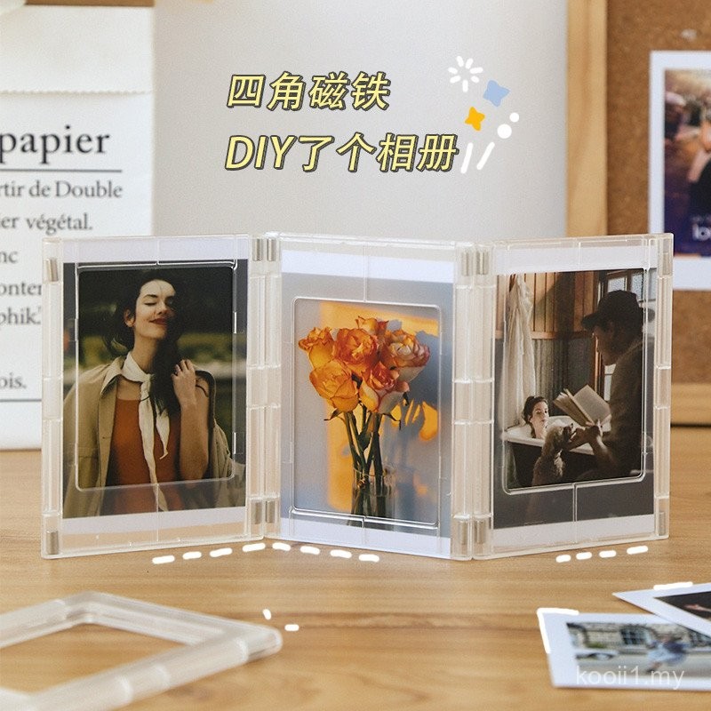 Bingkai gambar mini kad kecil polaroid magnetik, set kad goo, album diy ...