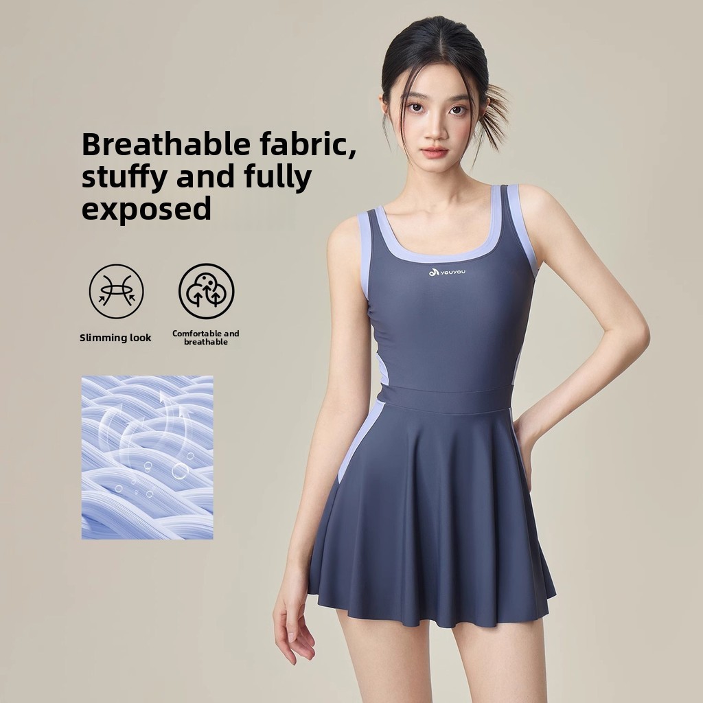 Women's Tummy Control One-Piece Swimsuit - High Waisted Slimming ...