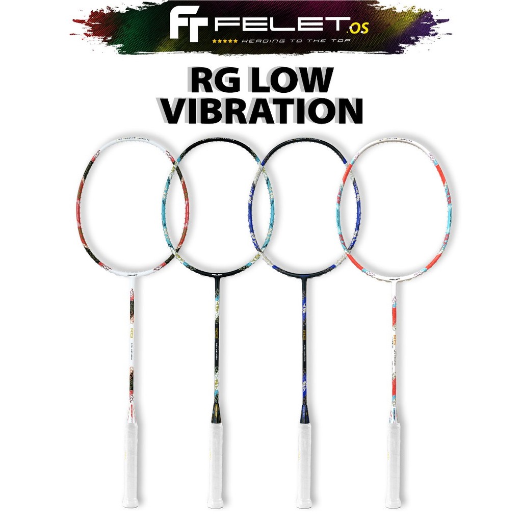 FELET RACKET RG LOW VIBRATION 4U 82gram Badminton Racket 100% Original ...