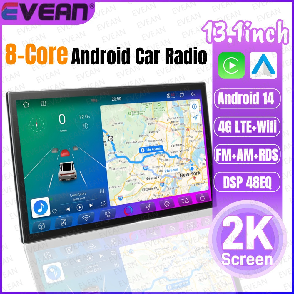 13inch 6 128g Universal 2din Android Head Unit Qled 1980 1200 Touch