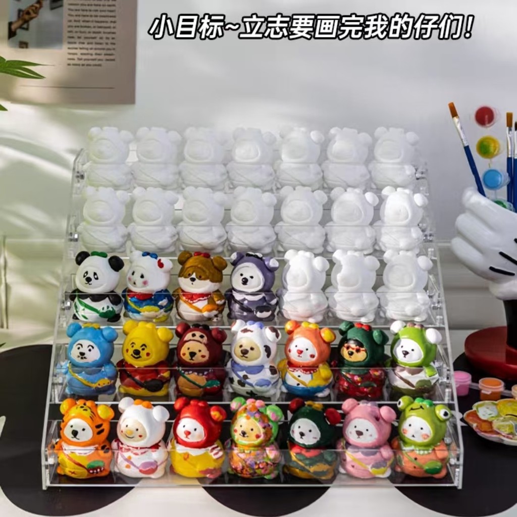 Plaster Doll Display Stand Acrylic Ladder Figure Rack Stall 3D Backpack ...