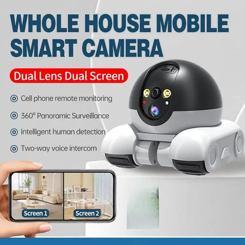 Security Camera Dark Vision Robot Camera On Wheels Two Way Video Call ...
