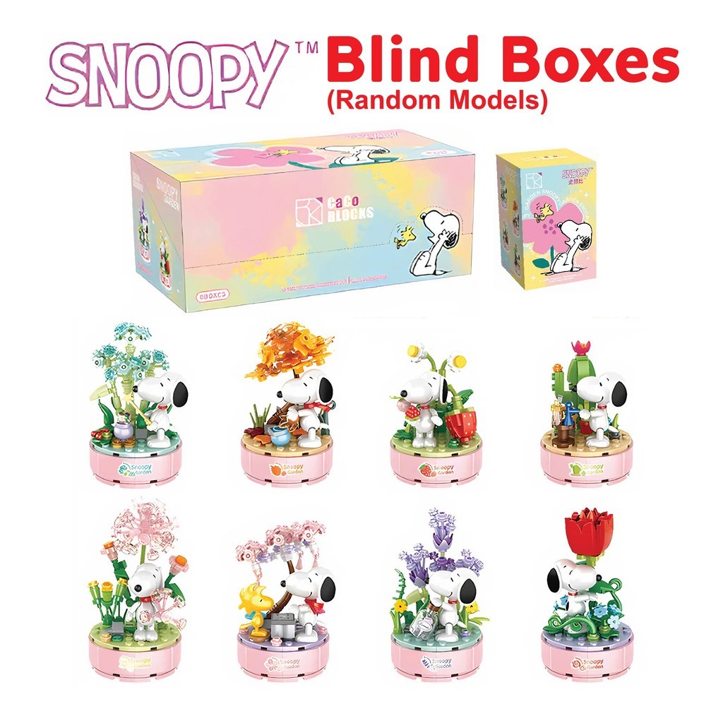 Peanuts® Snoopy Garden Mystery Boxes Building Block Set (Random Models ...