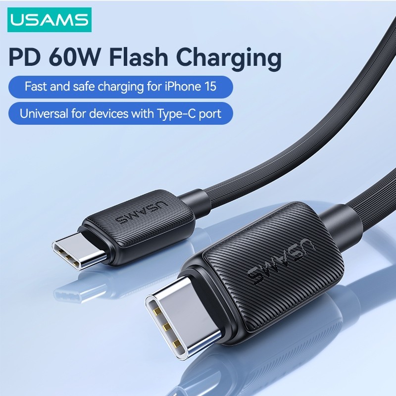 USAMS SJ691 USB-C To USB Type-C to Type-C C2C CtoC USB PD3.0 60W PD60W ...