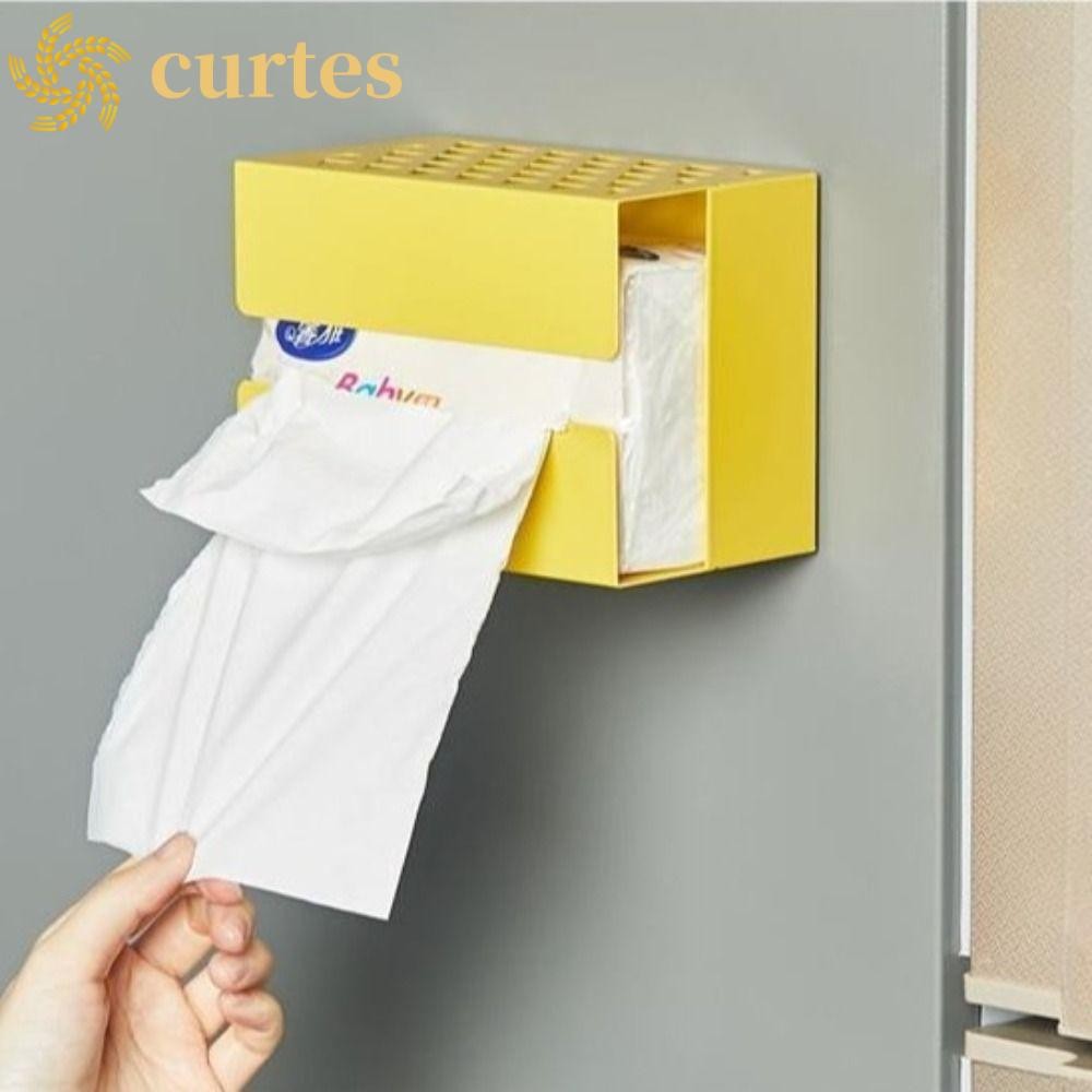 CURTES Paper Towel Storage Box, Non Punch Kitchen Organizer Magnetic ...