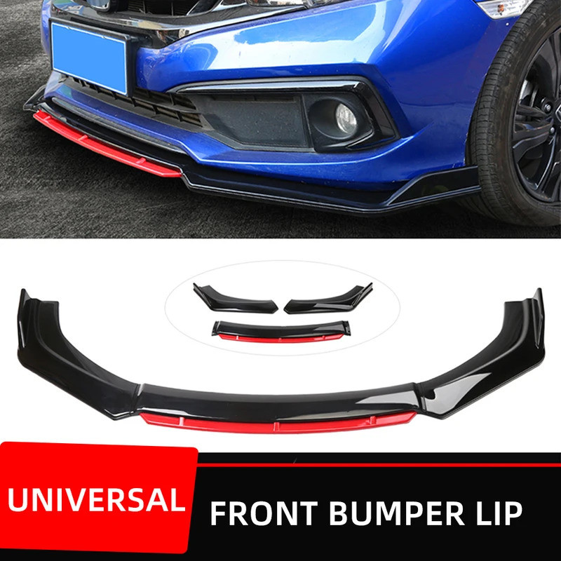 Universal Car Front Bumper Lip Chin Spoiler Splitter Diffuser Bodykit ...