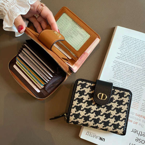 wallet woman small cute beg duit wanita Dompet reka bentuk niche pendek ...