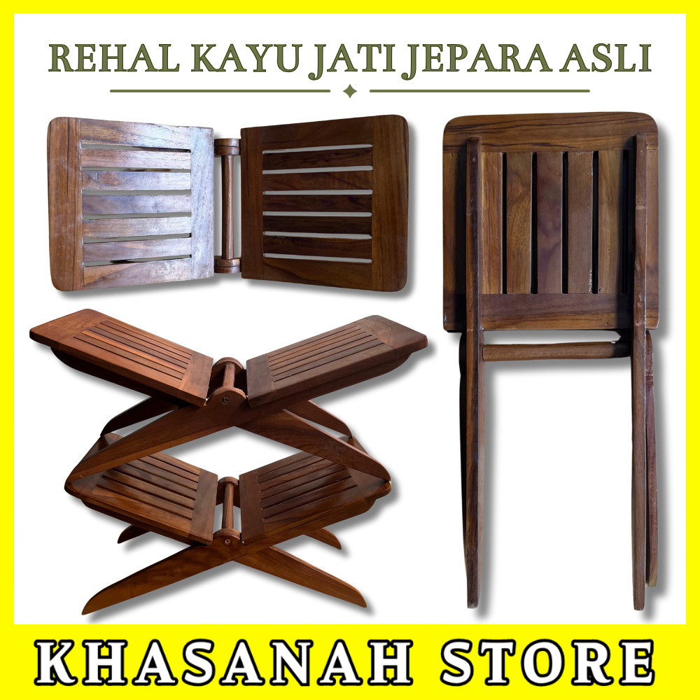 KAYU Rehal Rekal Teak Wood Folding Table Al Quran Koran Table for ...