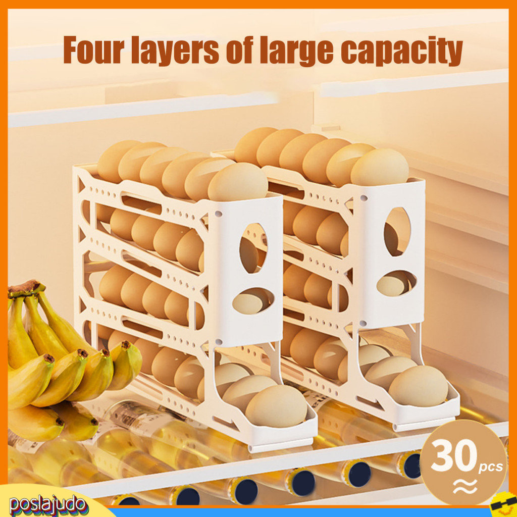 [poslajudo] Kitchen Egg Storage Solution Refrigerator Egg Storage Box 4 ...