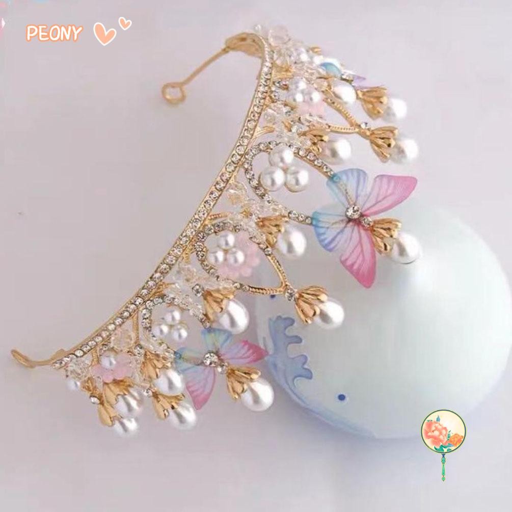 PEONY-HOME Princess Crown Wedding Handmade Birthday Butterfly | Shopee ...