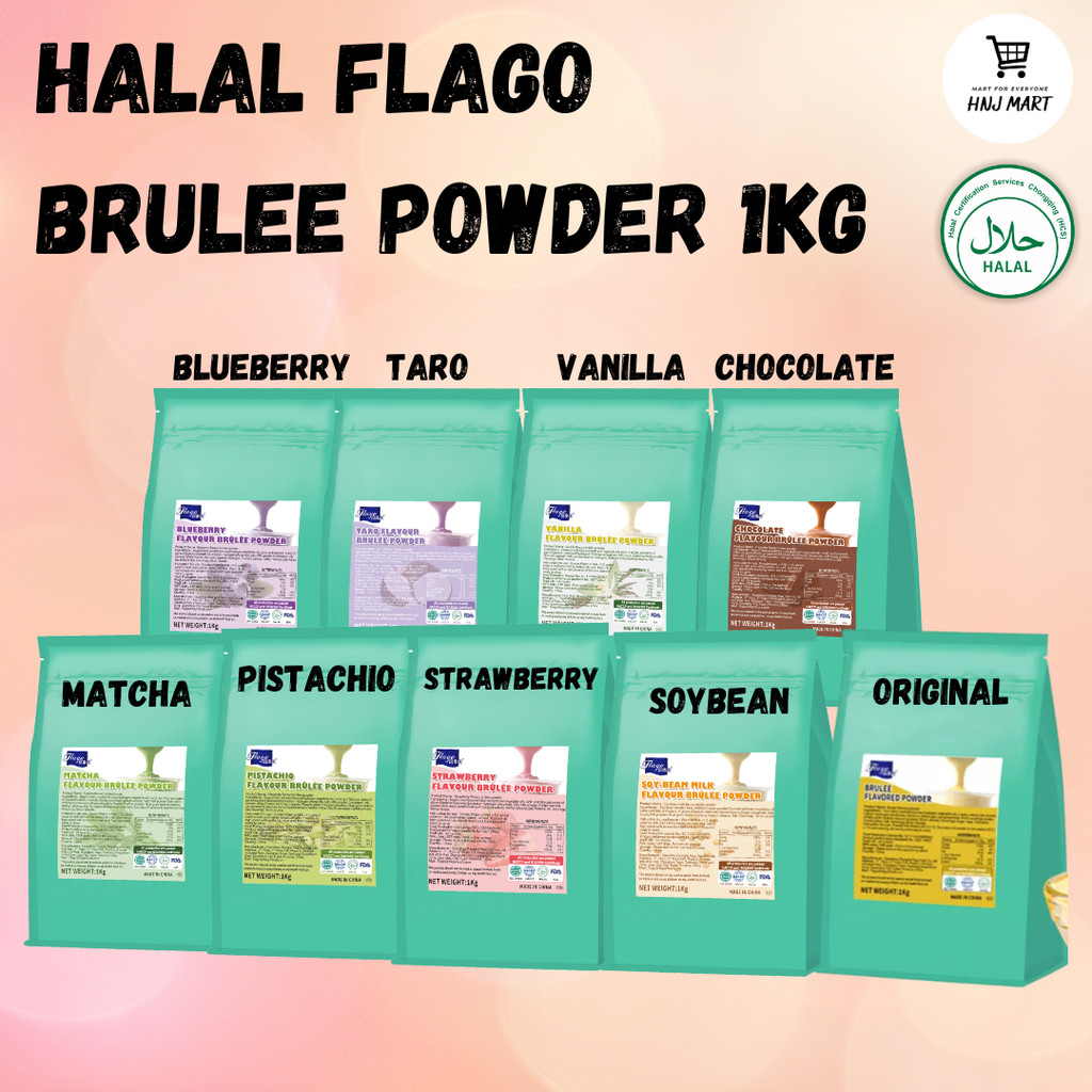 HALAL FLAGO BRULEE POWDER 1KG CRÈME BRÛLÉE PREMIX FLOUR CREAMY CUSTARD ...