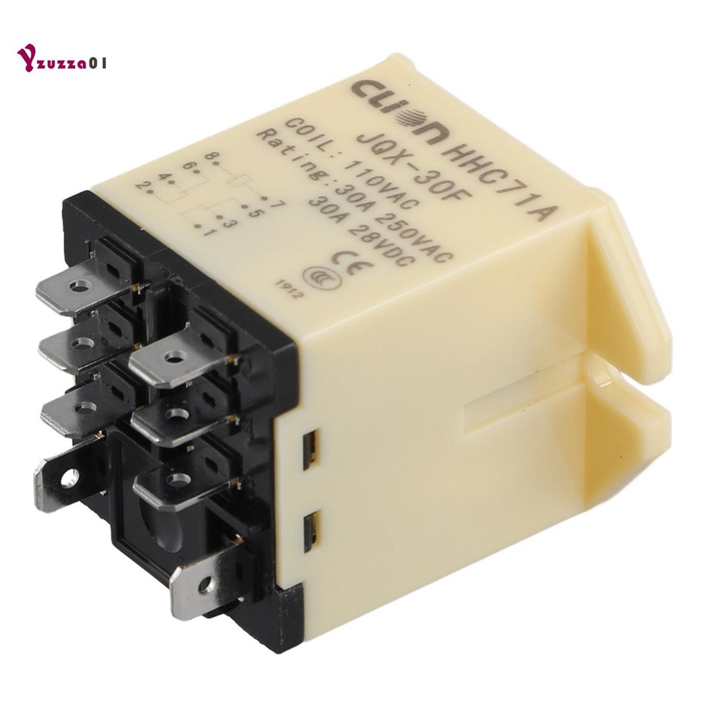 1PCS HHC71A JQX-30F 110VAC for Relay DPDT 110VAC 30A 8PINS | Shopee Malaysia