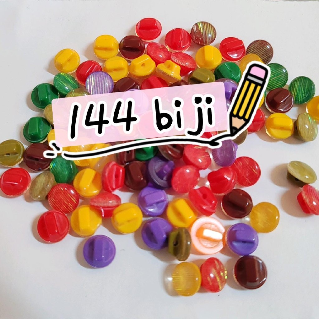 Mix Warna Butang Cendawan Garisan/Butang Baju Kurung/Musroom Button-144 ...