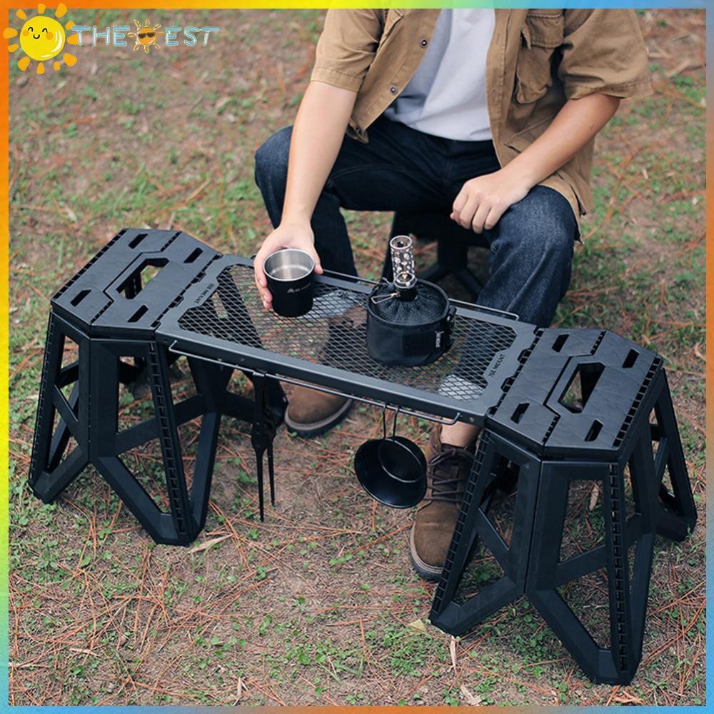 Local Delivery 🚚 Outdoor Foldable Table Iron Portable Camping Table ...